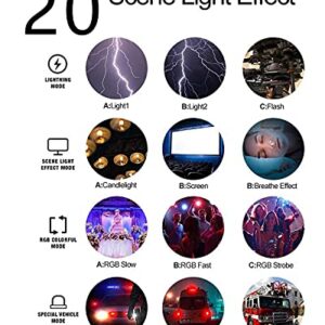 ULANZI VL120 RGB Video Light, Pocket LED On-Camera Video Lights, Built-in 3100mAh Rechargeable Battery, 360 Full Color 20 Light Effects, CRI≥95 2500-9000K LED Panels for Photography Vlogging