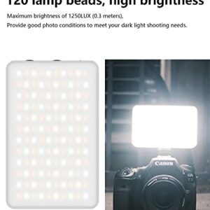 ULANZI VL120 RGB Video Light, Pocket LED On-Camera Video Lights, Built-in 3100mAh Rechargeable Battery, 360 Full Color 20 Light Effects, CRI≥95 2500-9000K LED Panels for Photography Vlogging