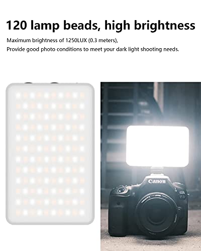 ULANZI VL120 RGB Video Light, Pocket LED On-Camera Video Lights, Built-in 3100mAh Rechargeable Battery, 360 Full Color 20 Light Effects, CRI≥95 2500-9000K LED Panels for Photography Vlogging