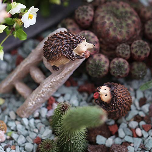 MUAMAX Miniatures Hedgehog Figurines Fairy Garden Hedgehog Accessories Suppliers Mini Hedgehog Animals Micro Landscape Bonsai Craft Decor Miniature Garden Ornaments