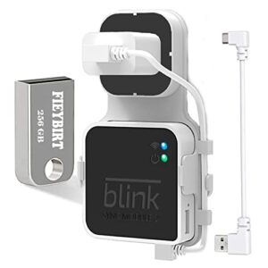 256gb blink usb flash drive and blink sync module 2 mount, space saving and easy move mount bracket holder for blink outdoor indoor security system (blink sync module 2 is not included)