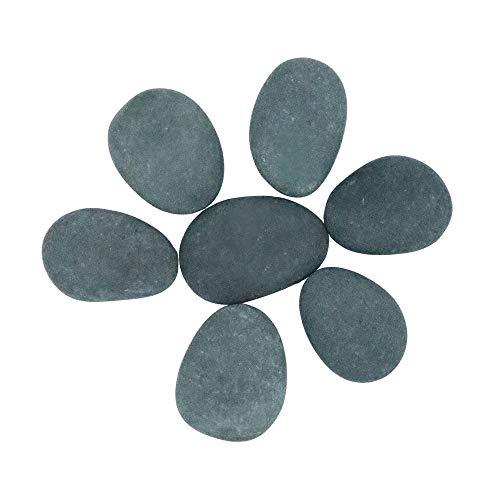 Craft Rocks for Rock Painting, 7 Smooth Flat Surfaced Stones for Kindness Stones and Rock Painting, 2" - 3.5" Inch River Rocks