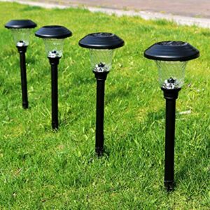 UFOND 8 Pack Solar Pathway Lights Outdoor，Waterproof Solar Garden Lights, Glass Stainless Steel Solar Decor Lamp,Landscape Path Lights for Yard Patio Driveway Sidewalk, (Cool White)