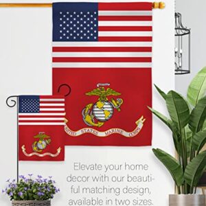 Americana Home & Garden US Marine Corps Garden Flag Armed Forces USMC Semper Fi United State American Military Veteran Retire Official House Decoration Banner Small Yard Gift Double-Sided, Made In USA