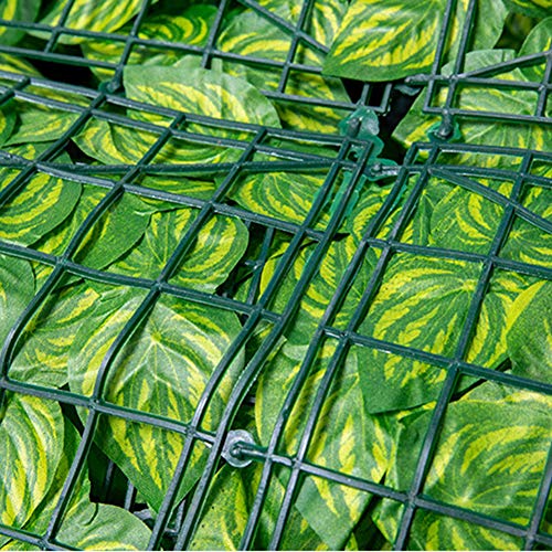 Enfudid 1 PCS Artificial Leaf Fence Privacy Screen Outdoor Garden Artificial Faux Ivy Hedge Leaf Privacy Fence Wall Screen Decorative Fence Screen Green