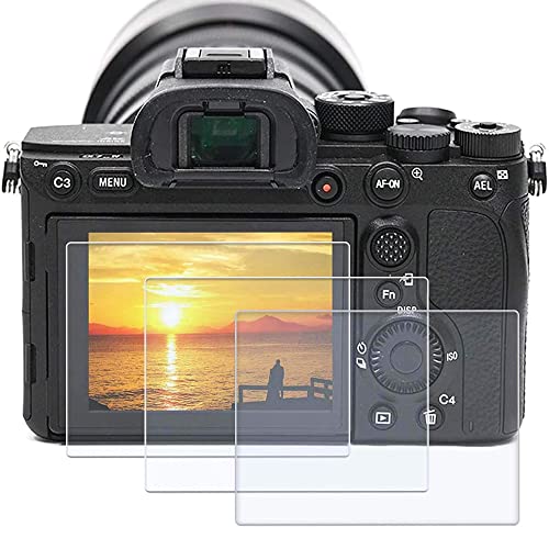 Screen Protector fit for Sony Alpha 1 a7II A7III a7SII a7SIII a7RII a7RIII a7RIV RX100VII RX100VI RX100V RX100IV RX100III RX100M2 A9II,ZV-E10 RX10IV, ZV-1,3 Packs PCTC Tempered Glass Screen Protector