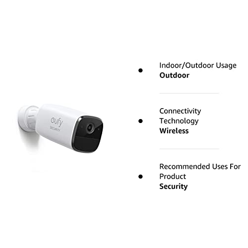 eufy Security, SoloCam E40, Outdoor Security Camera, WiFi, Wireless, Wire-Free, Advanced AI Person-Detection, Two-Way Audio, 2K Resolution, 90dB Alarm, IP65 Weatherproof, No Monthly Fee (Renewed)