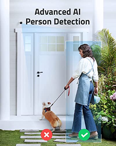 eufy Security, SoloCam E40, Outdoor Security Camera, WiFi, Wireless, Wire-Free, Advanced AI Person-Detection, Two-Way Audio, 2K Resolution, 90dB Alarm, IP65 Weatherproof, No Monthly Fee (Renewed)