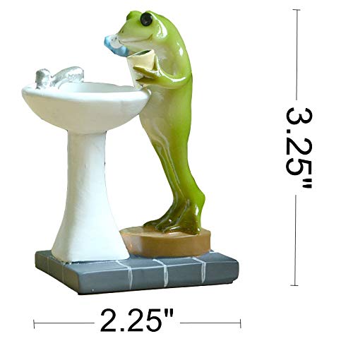 Gemmia Miniature Fairy Garden Frog Statue- It's a New Day