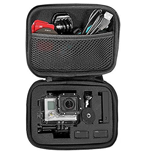 TEKCAM Carrying Case Protective Bag with Water Resistant EVA Compatible with Gopro Hero 11 9 8 7 6 5/AKASO EK7000/Brave 4 5 6 7/V50 Elite/Dragon Touch/APEMAN/Vemont/APEXCAM Action Camera Storage Box