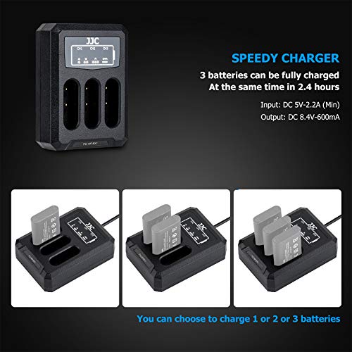 Triple Charger for Sony NP-BX1 Battery, Compatible with Sony ZV-1 RX100 VII RX100 VI RX100 V RX100 IV RX100 III RX100 II HX90 HX90V HX99 HX95 HX80, Built-in USB Cable + 40cm Extension Cable