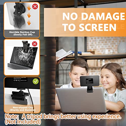 Video Conference Lighting Panel, Small Zoom Calling Light for Recoding (112 Pcs Beads ,3200K-6500K, USB Cable, 3 Colors ),Laptop, Online Meeting, Live Streaming with Webcam Mount, Square