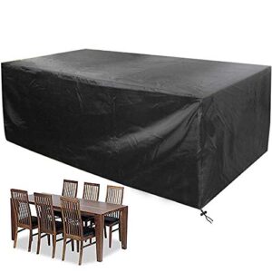 ucare patio table cover rectangular waterproof 210d oxford protection garden table covers dustproof patio furniture covers for garden outdoor indoor (84x52x29in/ 213x132x74cm)