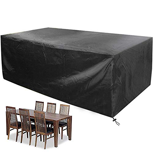 UCARE Patio Table Cover Rectangular Waterproof 210D Oxford Protection Garden Table Covers Dustproof Patio Furniture Covers for Garden Outdoor Indoor (84x52x29in/ 213x132x74cm)