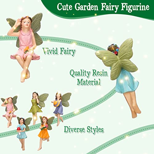 19 Pcs Fairy Garden Miniatures Figures Resin Garden Mushroom House Figures Fake Pond Lawn Bridge Water Well Lighthouse Water Well Bridge Figurines Cake Topper for Plant Pots Bonsai Decoration