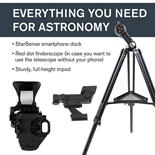 Celestron – StarSense Explorer DX 102AZ Smartphone App-Enabled Telescope – Works with StarSense App to Help You Find Stars, Planets & More – 102mm Refractor – iPhone/Android Compatible