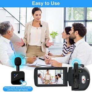 Video Camera 4K Camcorder 56MP Video with Wireless Microphone 16× Digital Zoom Digital Camera YouTube Camera 3’’ Touch Screen with 2.4G Remote Control, 32G SD Card