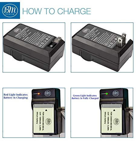 BM Premium NB-13L Battery and Battery Charger for Canon PowerShot SX740 HS, G1 X Mark III, G5 X, G5 X Mark II, G7 X, G7 X Mark II, G7 X Mark III, G9 X, G9 X Mark II, SX620 HS, SX720 HS Digital Cameras