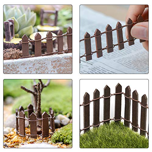 Tonsiki 40 Inch Length Miniature Fairy Garden Ornament Fence