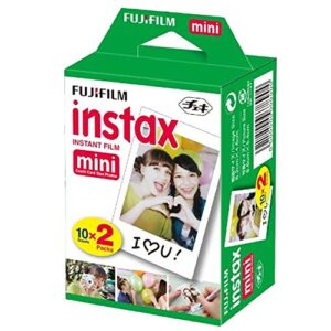 Fujifilm Instax Mini 11 Instant Camera - Lilac Purple (16654803) + Fujifilm Instax Mini Twin Pack Instant Film (16437396) + Single Pack Rainbow Film + Case + Travel Stickers