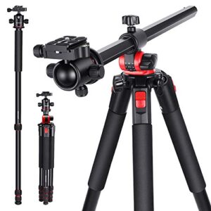 neewer 72 inch camera tripod monopod with center column and ball head aluminum, arca type qr plate, bag, horizontal tripod overhead camera mount for dslr camera, video camcorder, max load: 33lb