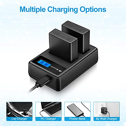 Powerextra 2 Pack DMW-BLG10 Battery and Dual USB Charger for Panasonic DC-G100, DC-ZS80, DC-GX9, DC-LX100 II, DC-ZS200, DC-ZS70, DMC-GX80, DMC-GX85, DMC-ZS60, DMC-ZS100, DMC-GF6, DMC-GX7K, DMC-LX100K