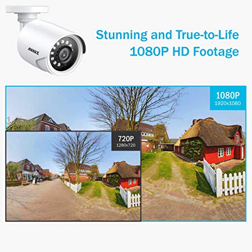 ANNKE 1080P CCTV Home Surveillance Bullet Add–On Camera, 2MP Hybrid 4-in-1 Wired Security Camera with 100ft Night Vision, IP66 Weatherproof and Dustproof for Outdoor Use