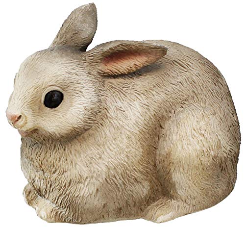 Top Brass Rabbit Key Hider Figurine - Cute Bunny Garden Statue with Secret Compartment - Indoor / Outdoor