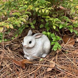 Top Brass Rabbit Key Hider Figurine - Cute Bunny Garden Statue with Secret Compartment - Indoor / Outdoor