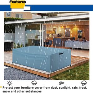 MUTUSHI Patio Furniture Cover, Waterproof Patio Table Cover, 74" L x 47" W x 28" H, 600D Durable Oxford,Patio Table Cover, Waterproof Patio Covers for Table Set -Twilight Blue