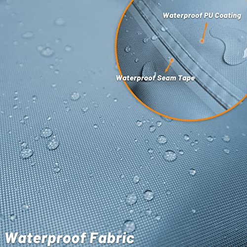 MUTUSHI Patio Furniture Cover, Waterproof Patio Table Cover, 74" L x 47" W x 28" H, 600D Durable Oxford,Patio Table Cover, Waterproof Patio Covers for Table Set -Twilight Blue