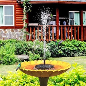 Solar Fountain Water Pump for Bird Bath, New Upgraded Mini Solar Powered Fountain Pump 1.5W Free Standing Solar Panel Kit Water Fountain for Garden, Pond, Pool, and Outdoor