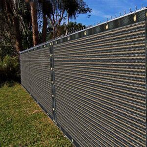 Ifenceview 4'x5' to 4'x50' Brown Shade Cloth/Fence Privacy Screen Fabric Mesh Net for Construction Site, Yard, Driveway, Garden, Railing, Canopy, Awning 160 GSM UV Protection (4' x 6')