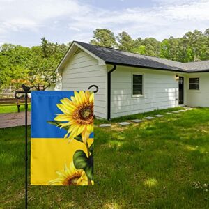 Ukraine Flags, Sunflower Ukrainian National Garden Flag Support 12x18 Double Sided Polyester Outdoor Home Decor, 12 x 18 inches