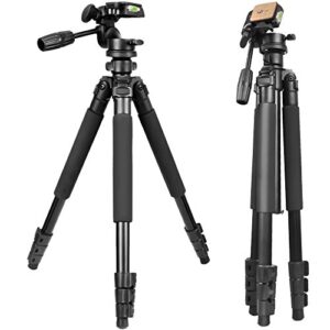 gosky tripod -travel portable tripod for spotting scopes, binoculars, camcorders, or slr cameras (pro tripod (61-inch))