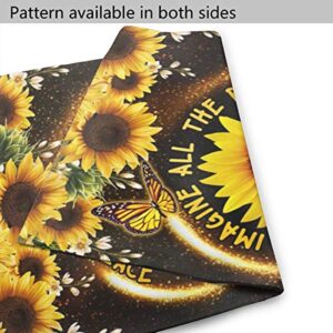 LSIWMSK Hippie Sunflower. Imagine All The People Living Life in Peace Flag 3D Print Vertical Double Sided Home Decoration Outdoor Garden Patio Yard Lawn Flag 12.5 X 18inch