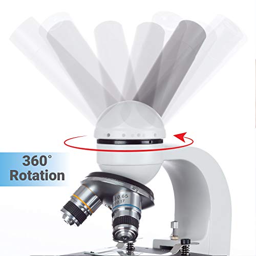 AmScope M150C-I 40X-1000X All-Metal Optical Glass Lenses Cordless LED Student Biological Compound Microscope