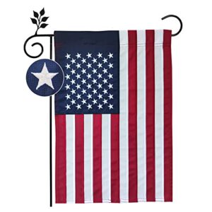 syii american garden flag 12×18 inch made in usa, embroidered stars us yard flags for lawn patio 4th of july patriotic decor