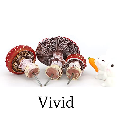 Qingo Mushroom Decor Wild Fairy Garden Accessories Glow in The Dark, Luminous Miniature Rabbit Easter Hunt Decorations Animals Figurines Lawn Plant Pots Bonsai Craft for Outside and Indoor Supplies