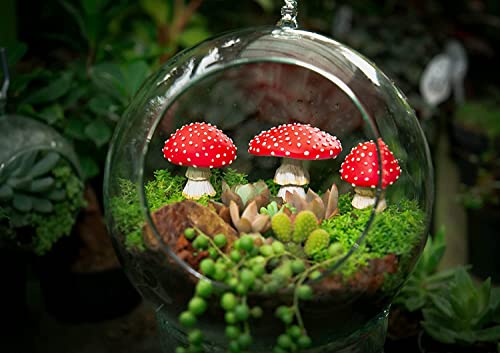 Qingo Mushroom Decor Wild Fairy Garden Accessories Glow in The Dark, Luminous Miniature Rabbit Easter Hunt Decorations Animals Figurines Lawn Plant Pots Bonsai Craft for Outside and Indoor Supplies