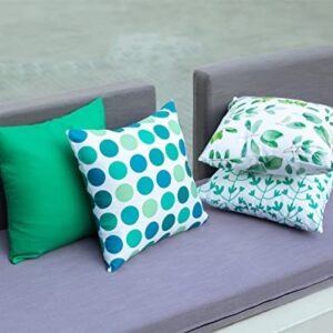 YJHAOTOU Throw Pillow Covers 18x18 Set of 4, Outdoor Waterproof Pillow Covers Green Double Sided Print Throw Pillow Covers for Patio Funiture Garden Sofa Bedroom Decorative Pillow Covers