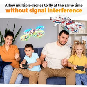 BEZGAR HQ051 Mini Drone for Kids - RC Drone Indoor, LED Remote Control Drone with 3D Flip, Headless Mode and 2 Speed Propeller Full Protect Small Drone for Beginners, Great Gifts for Boys and Girls