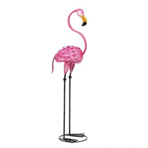 accent plus 57070079 fabulous flamingo garden statue, pink