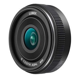 panasonic lumix g lens, 14mm, f2.5 ii asph., mirrorless micro four thirds, h-h014ak (usa black)