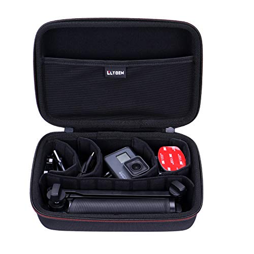 LTGEM Hard Carrying Case for GoPro HERO 11 / 10 / 9 / 8 / 7 / 6 / 5 / Hero (2018) or GoPro MAX Waterproof Digital Action Camera, with 4 Moveable Dividers