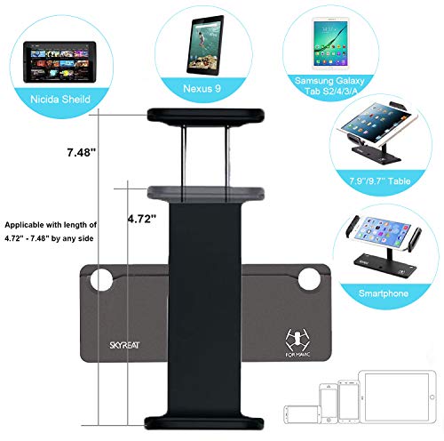 Skyreat Mavic Mini Air Pro Foldable Aluminum Metal 4-11" Ipad Tablet Mount Holder for DJI Mavic 2 Pro,Zoom/Mavic Pro/Mavic Air,Spark Accessories Remote Controller