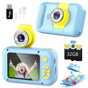 kid camera,arnssien camera for kid,2.4in ips screen digital camera,180°flip len student camera,children selfie camera with playback game,christmas/birthday gift for 4 5 6 7 8 9 10 11 year old girl boy