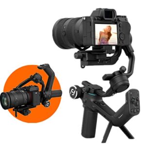 feiyutech scorp-c camera stabilizer gimbal for dslr and mirrorless camera, camera handheld gimbal 3-axis, 5.5lbs payload, for sony α7Ⅳ a6300/a6400 a7s3 a9/a7 for canon 5d3/80d for nikon d7500/z5/z6 ii