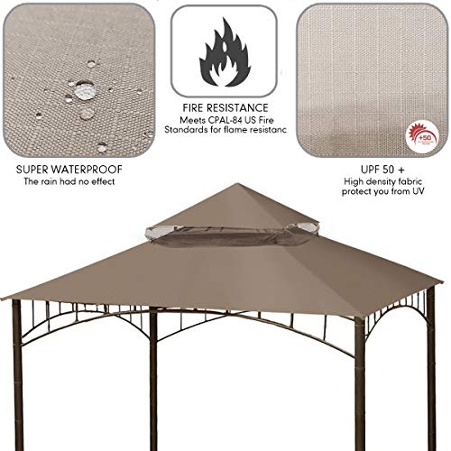 Ontheway 10FT x 10FT Replacement Canopy roof, Model L-GZ136PST for Target Madaga Gazebo