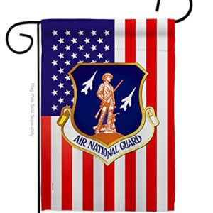 US MILITARY U.S. Airforces USAF Air National Guard Flag Armed Forces Official Lawn Decoration Gift House Garden Yard Banner United State American Military Veteran, 12" x 18.5 Made in USA